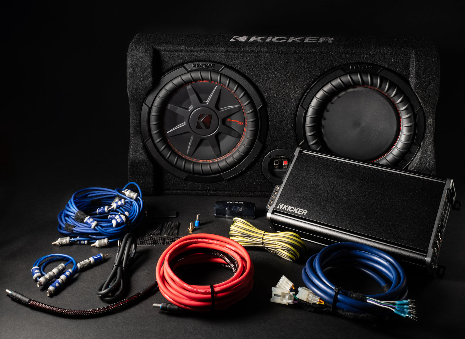 Kicker Plug & Play Down-Firing Subwoofer & 5-Channel Amplifier Kit Ins ...
